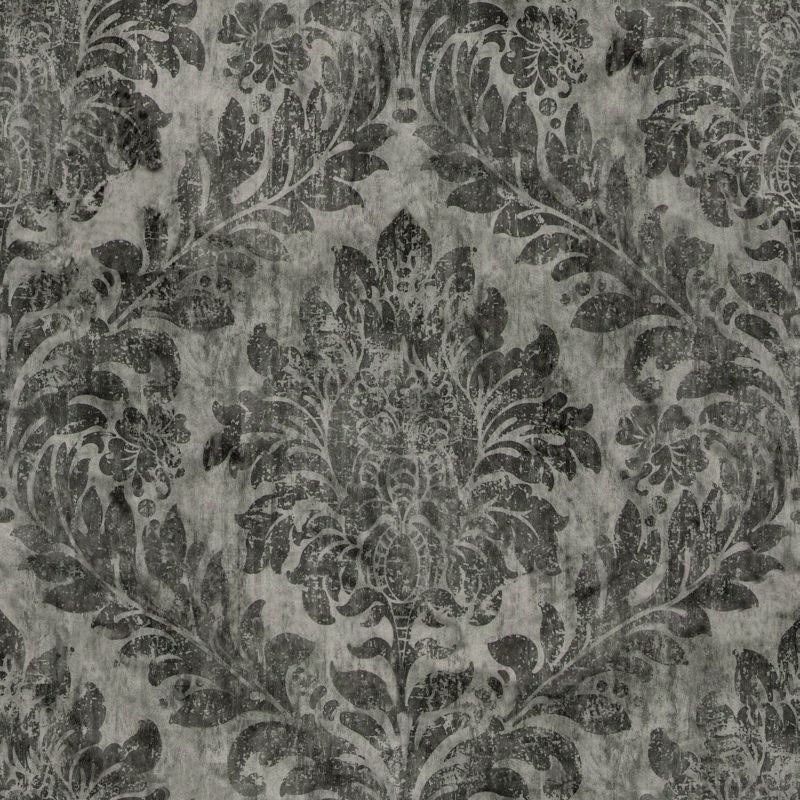 Art of the Loom : Chaucer Velvet Print Charcoal